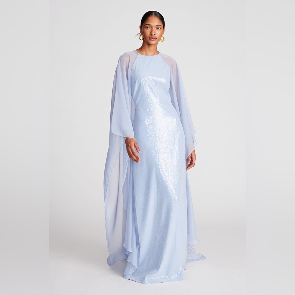 Halston Adira Dress Sequined Gown - Gem